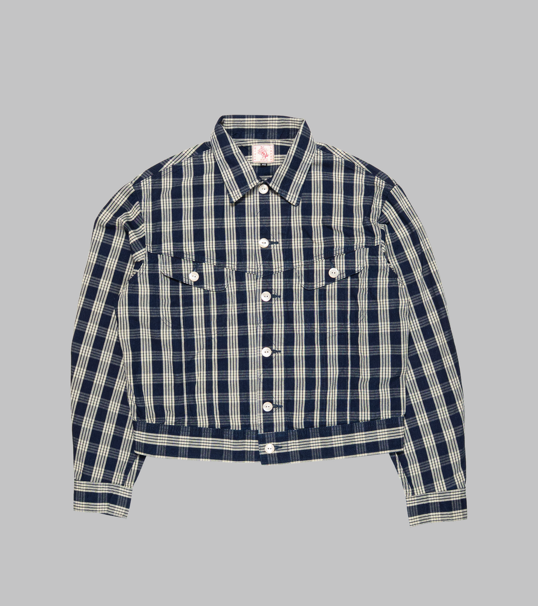 Cash Jacket Check Indigo – Bryceland's