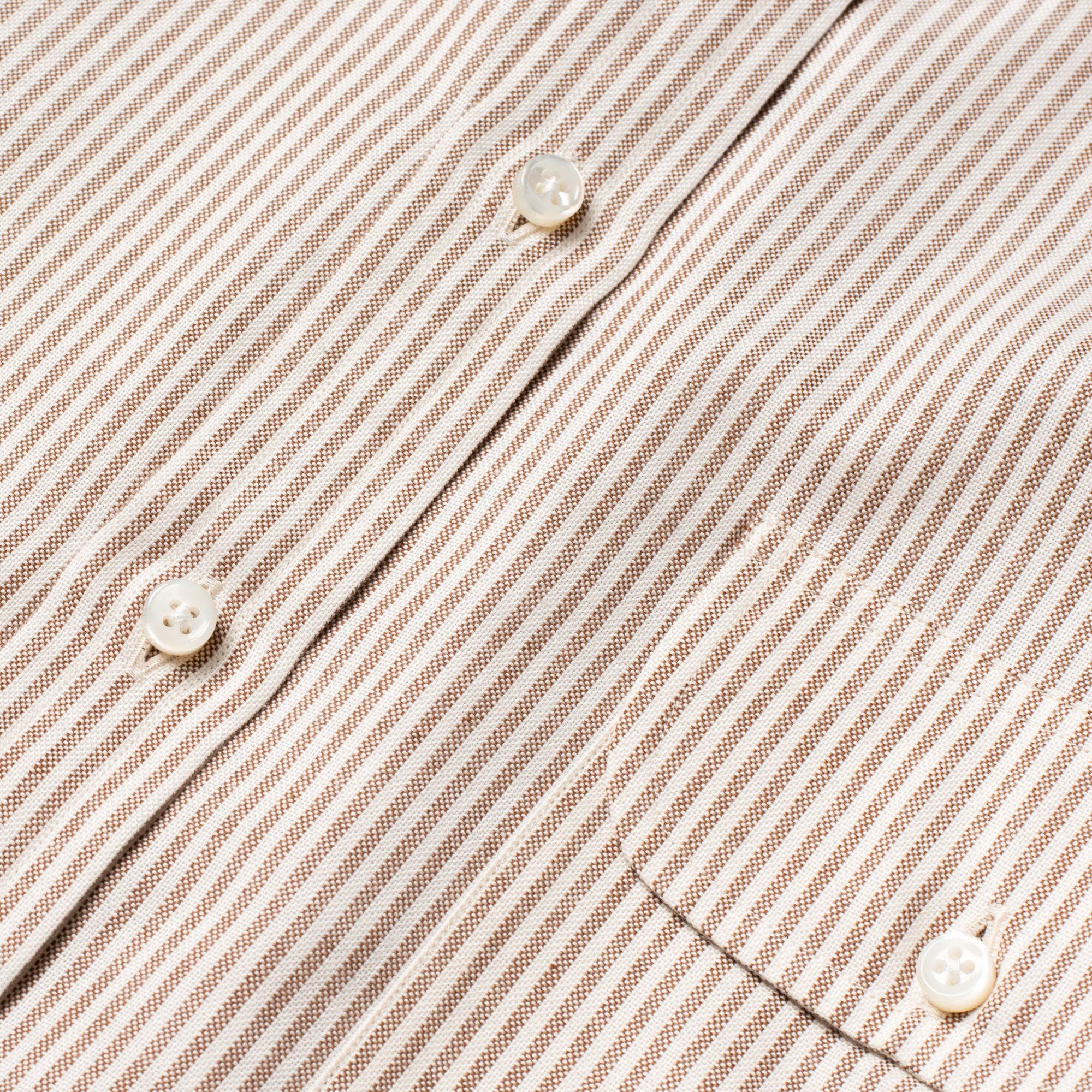 Made-to-Order Perfect OCBD Striped Shirt Brown – Bryceland's