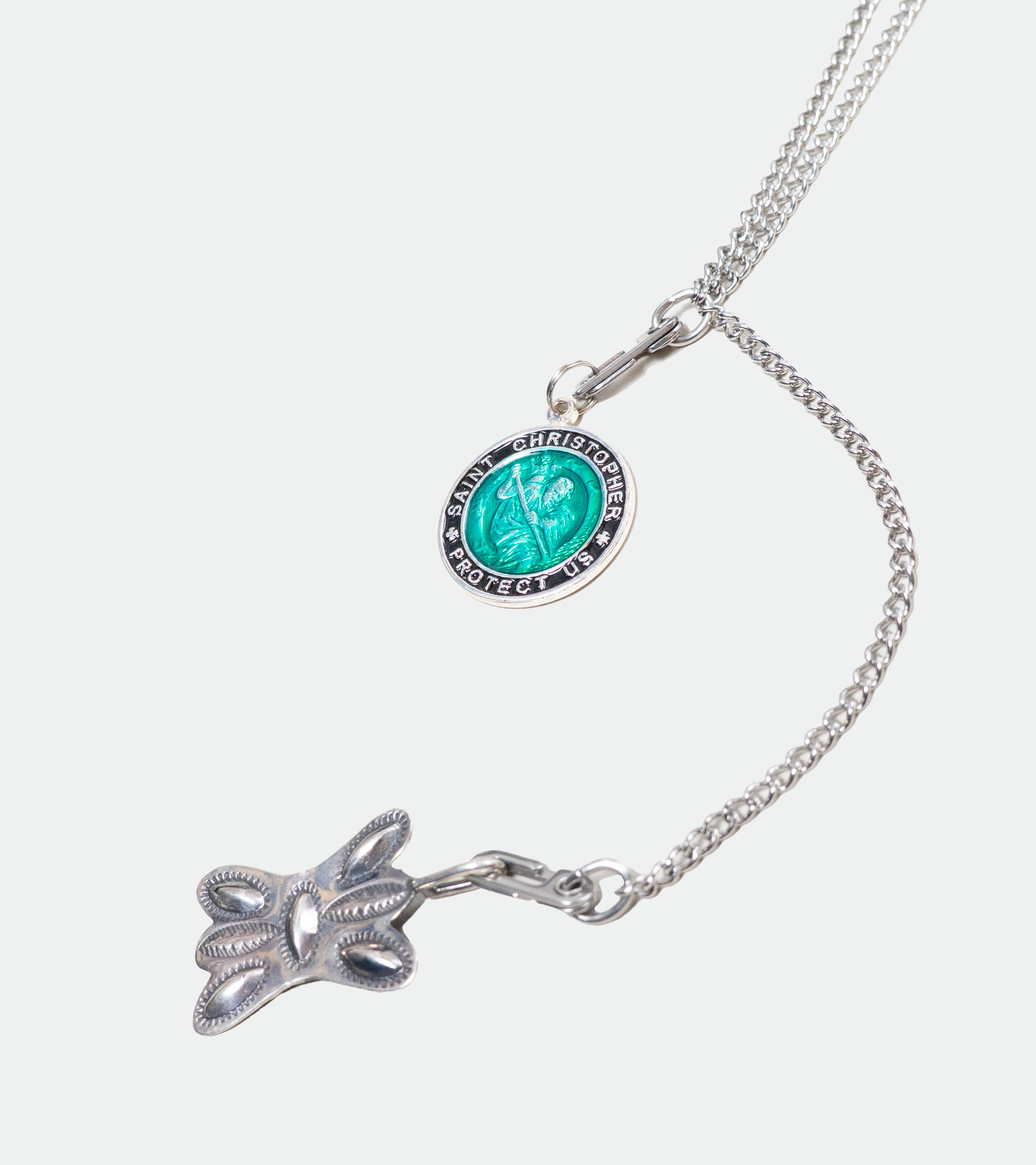 Red Rabbit Dog Tag Chain Green St. Christopher – Bryceland's